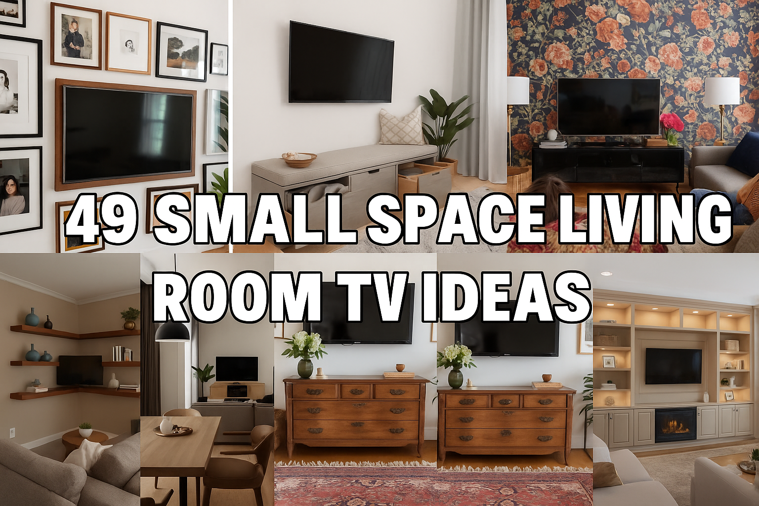 49 Small Space Living Room TV Ideas That Maximize Style & Function