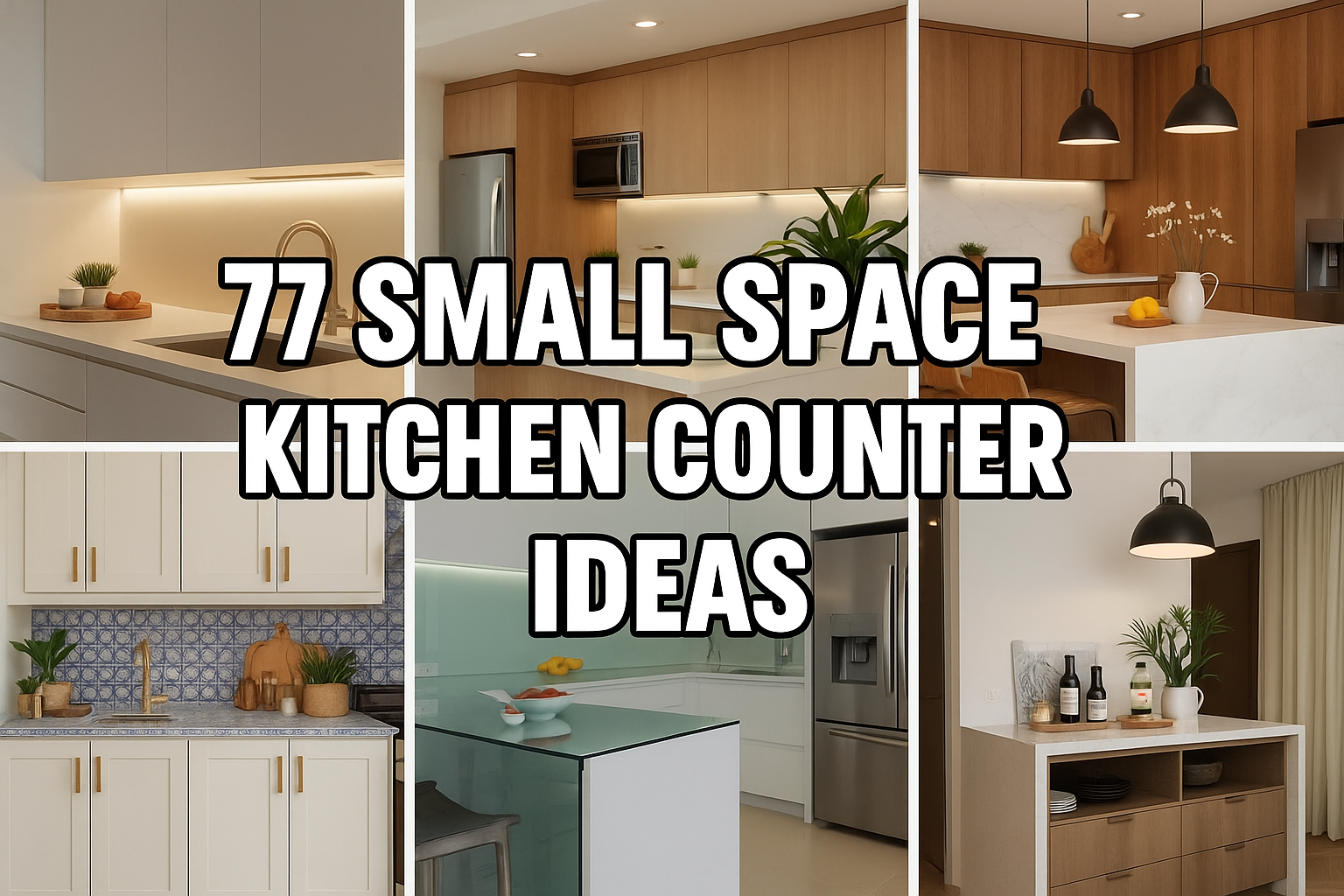 77 Small Space Kitchen Counter Ideas