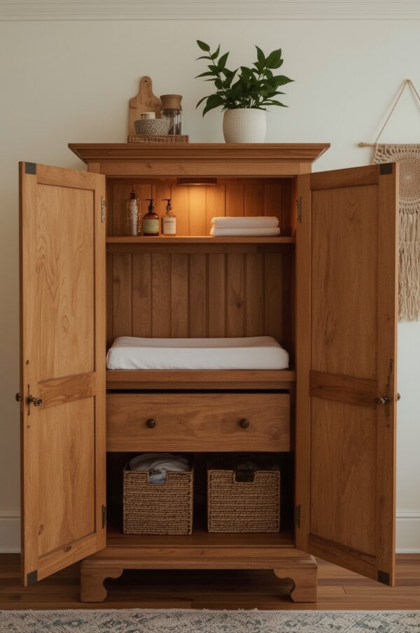 35 Genius Small Space Changing Table Ideas for Modern Nurseries